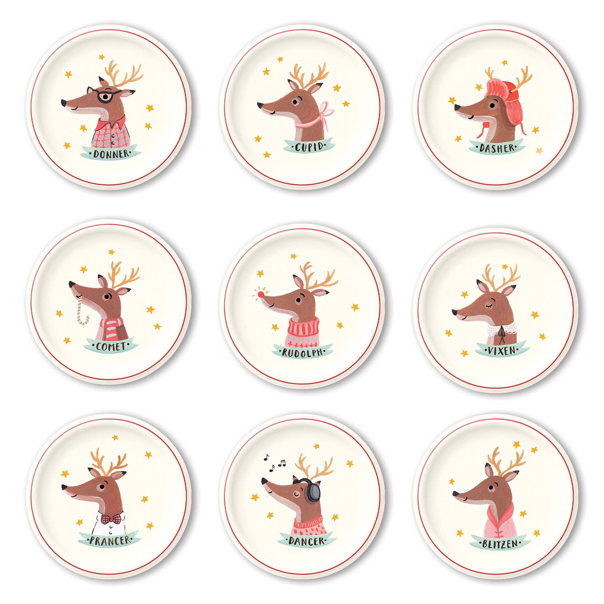 Dear Rodolph Reindeer Paper Plate Set – Jubilee Balloon Co.